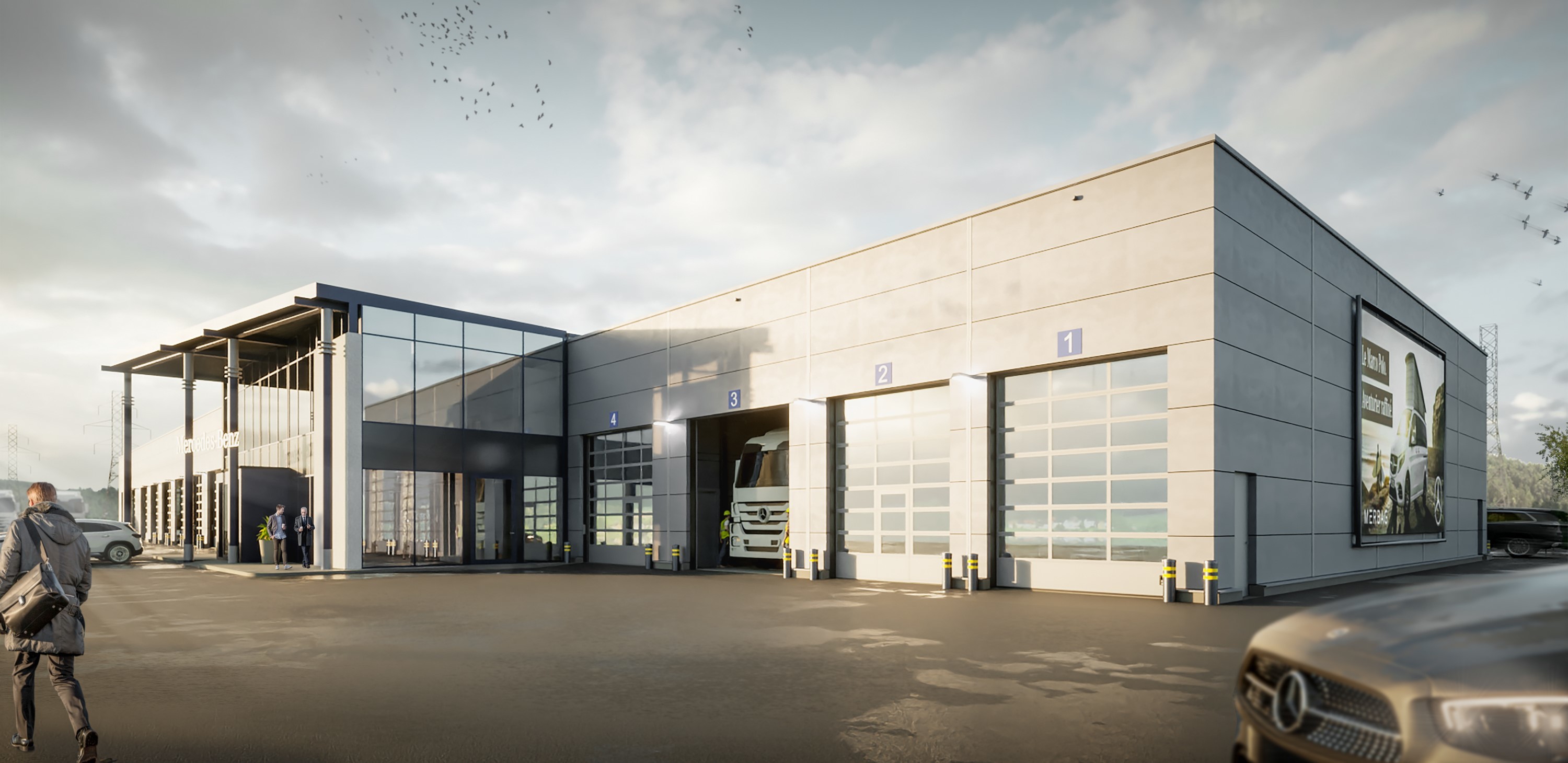 MERBAG - Atelier pour véhicules utilitaires | Jonas Architectes